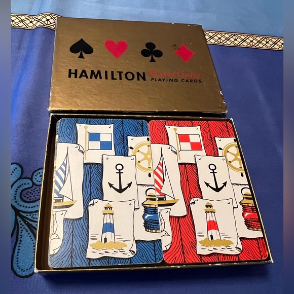 Hamilton | Games | Vintage Hamilton Anchor Plastic Coated Playing Cards ...